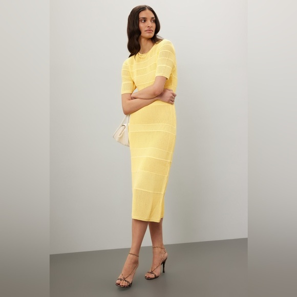 Jason Wu | Dresses | Jason Wu X Rtr Yellow Knit Midi Dress Small | Poshmark